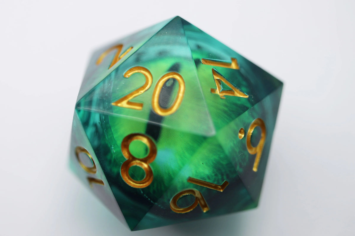 35mm Moving Eye D20 - Green Cyclops Eye – BGE's Tabletop