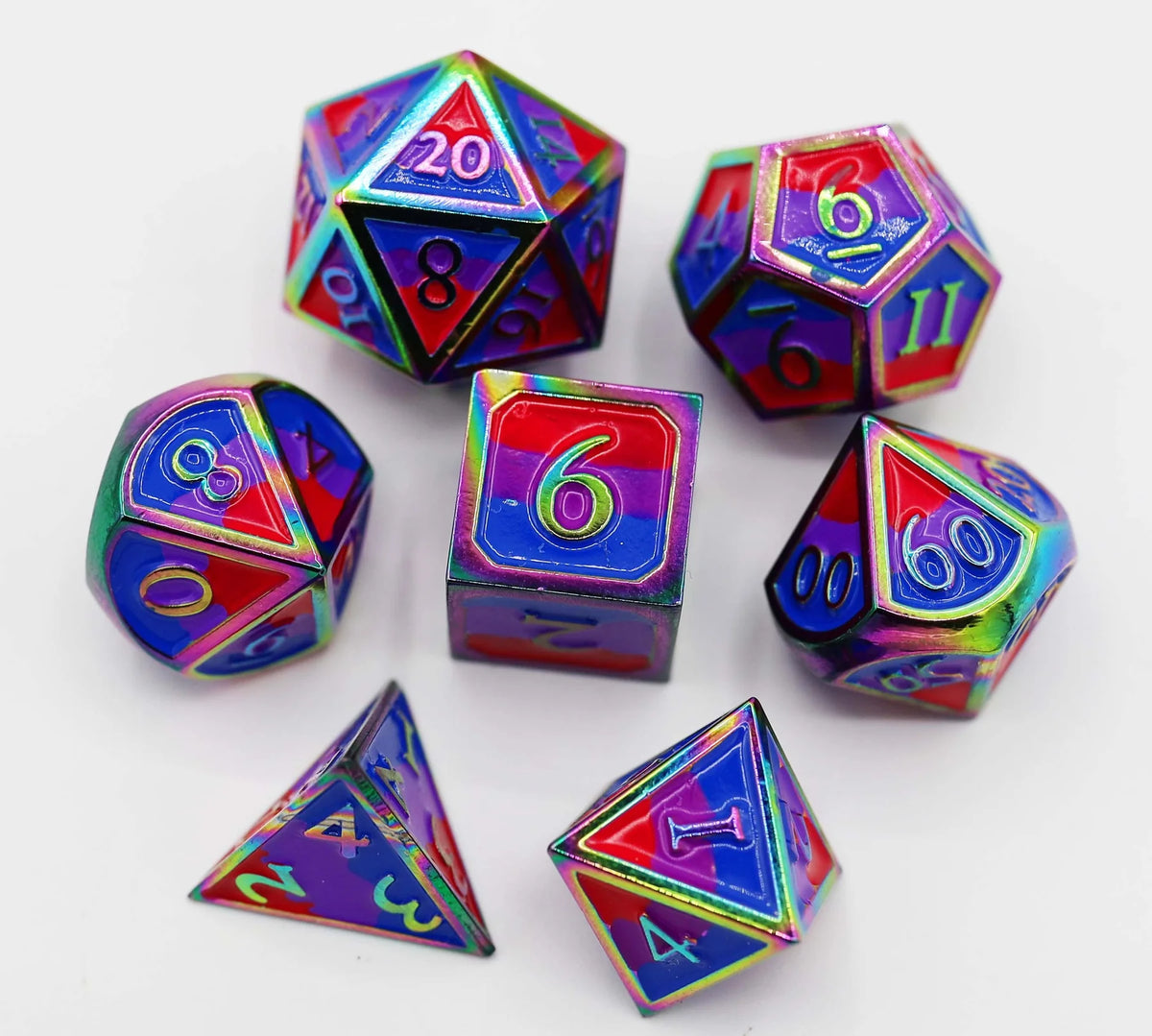 Bisexual Pride Flag - RPG Metal Dice Set – BGE's Tabletop