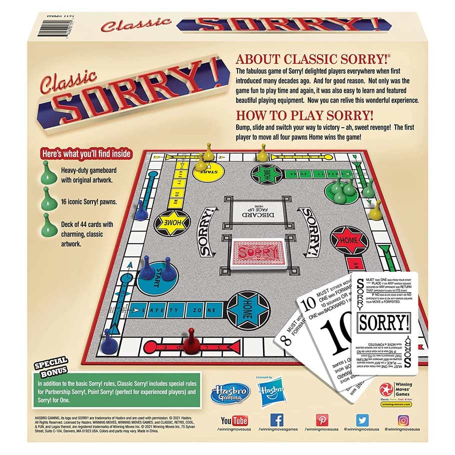 Classic Sorry – BGE's Tabletop