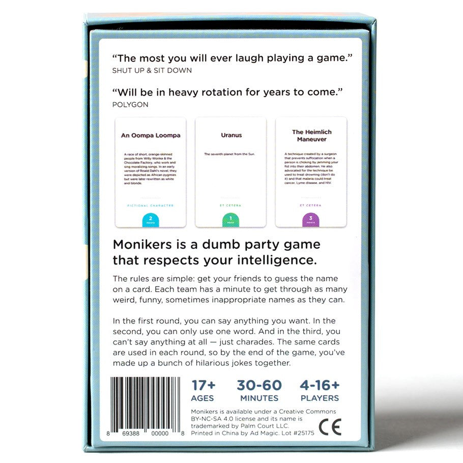 Monikers – BGE's Tabletop