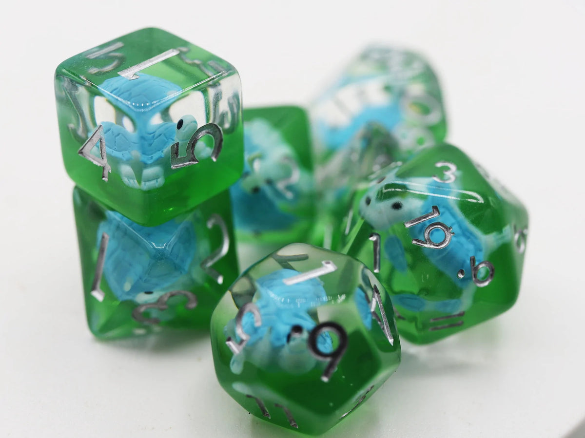 Splash Turtle RPG Dice Set – BGE's Tabletop